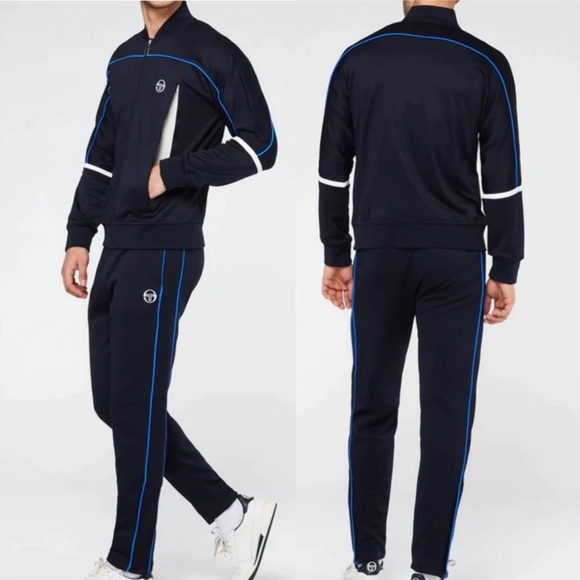 Sergio Tacchini | Other | Mens Sergio Tacchini Navy Royal Blue Pipping ...